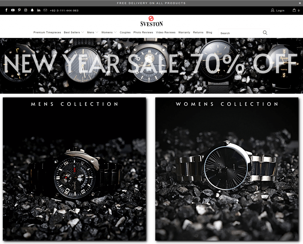 Sveston Watches - Developify Solutions